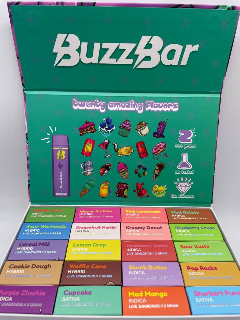 buzz bar 2g premium live diamonds disposable vape device