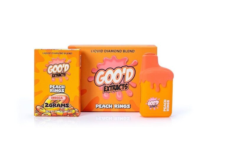 good extracts peach rings premium 2g liquid diamonds disposable