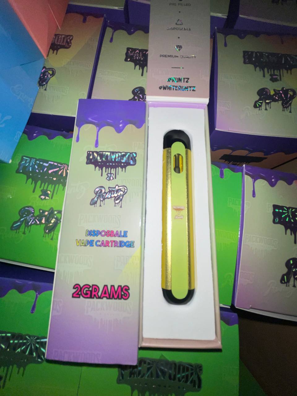 packwoods x runtz 2g liquid diamonds + live resin disposable
