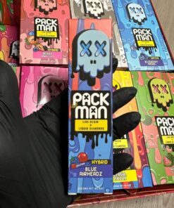 pack man live resin + liquid diamonds disposable cartridges