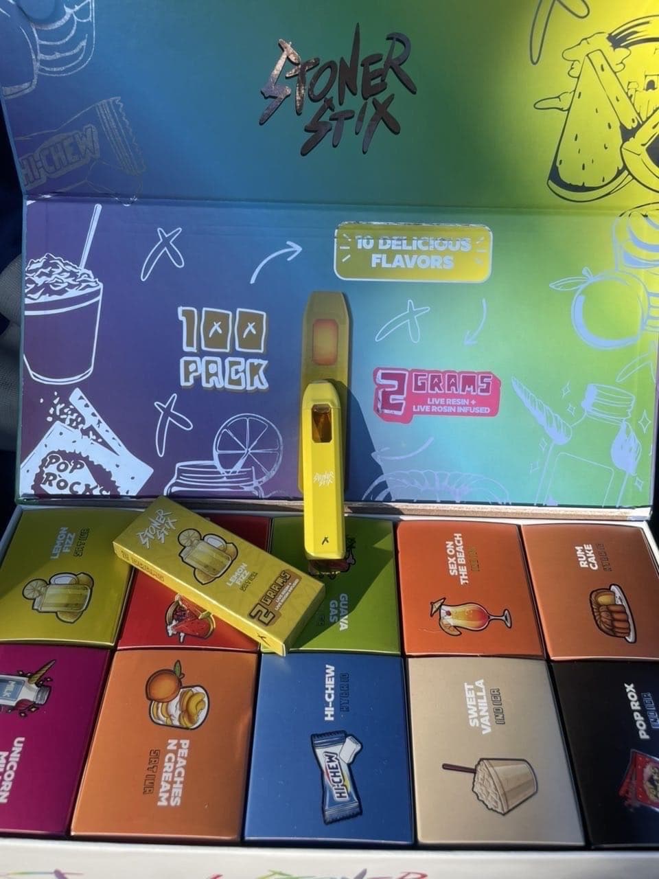 stoner stix 2g disposable vape pen premium live resin + live rosin