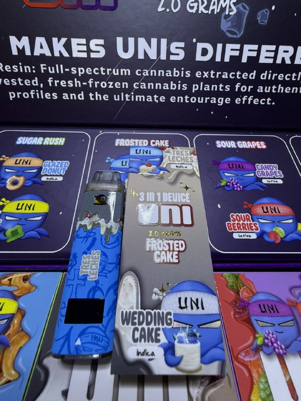 authentic Uni 2g disposable vape pen 100% live resin switch flavors
