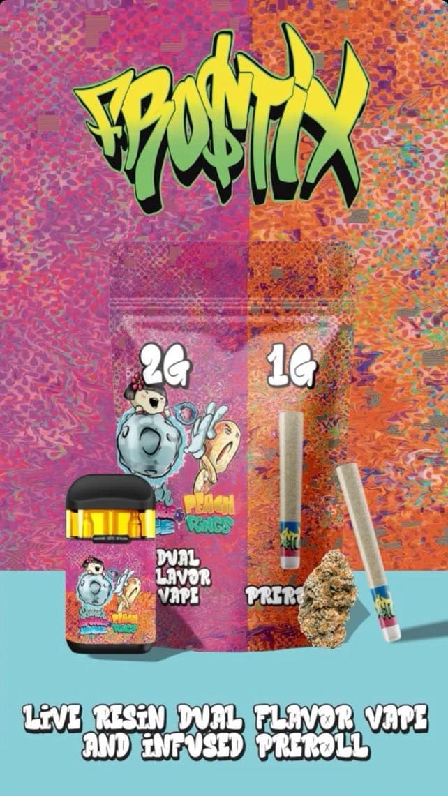 authentic Frostix 2g disposable vape pen premium live resin