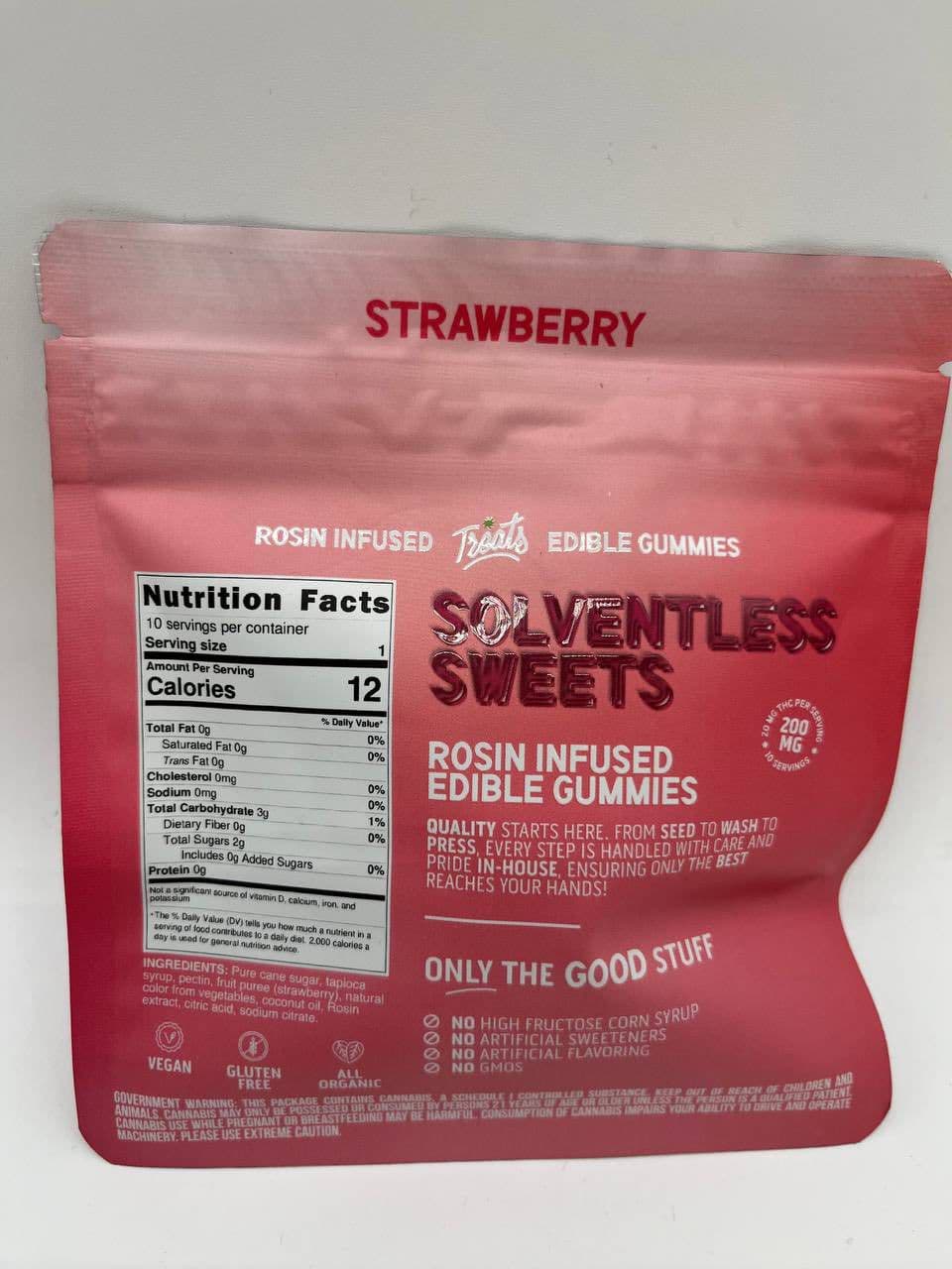 TREATZ (200mg) solventless rosin gummies thc infused edibles